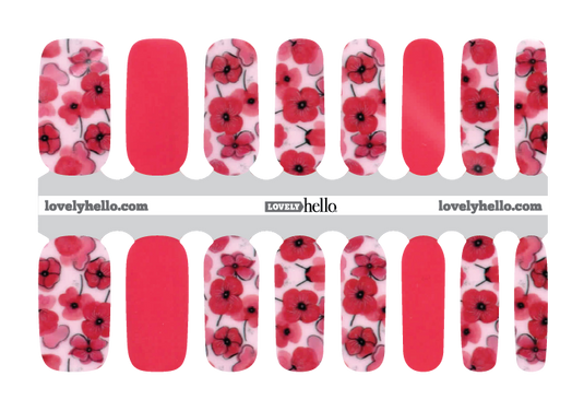 Poppy Love Nail Wraps – Lovely Hello